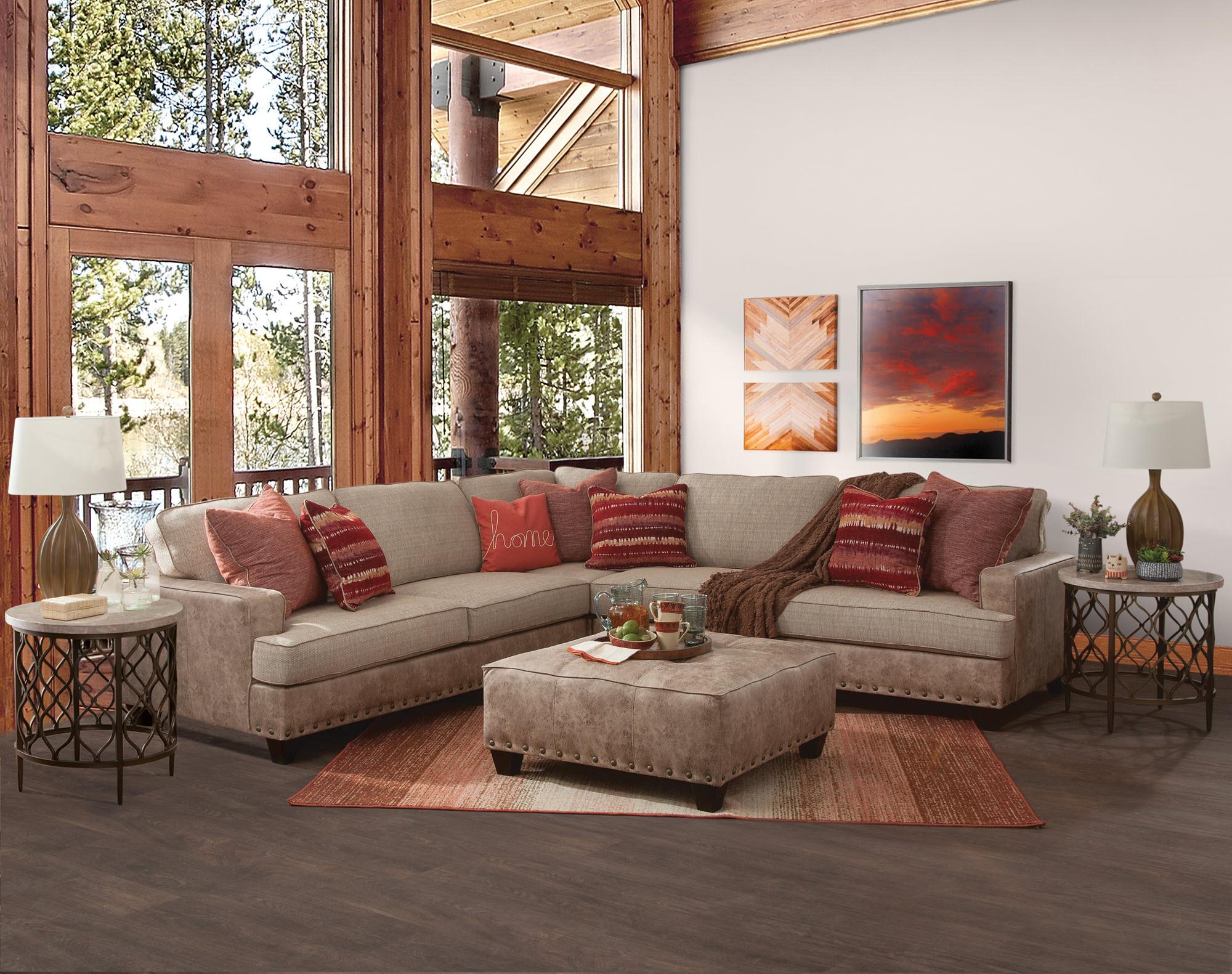 Rent to Own Woodhaven Mateo 3 Piece Sectional Ottoman at Aaron s today